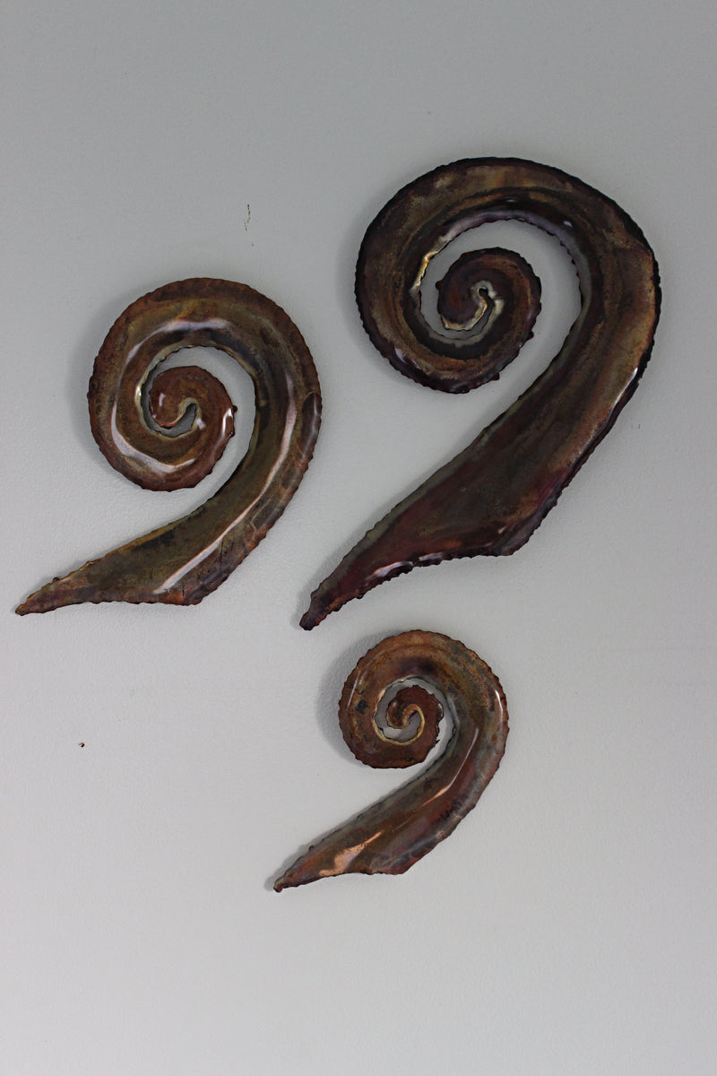 Copper Koru Set 3 Wall Art – Copperworkx